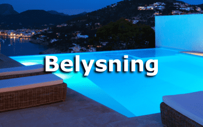 Poolbelysning i rostfritt stål & plast - Vattenbutiken